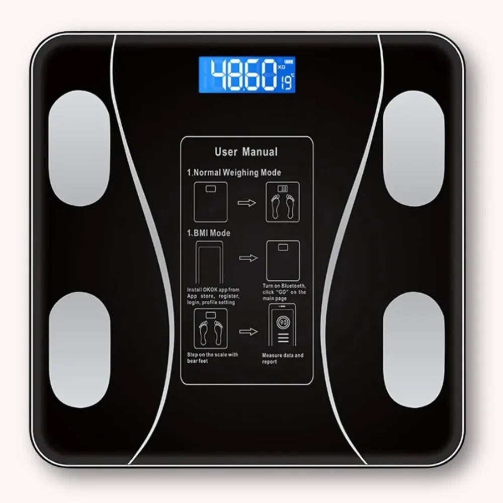 Connected Smart Body Composition Scale – BMI, Body Fat, Muscle, Mobile ...